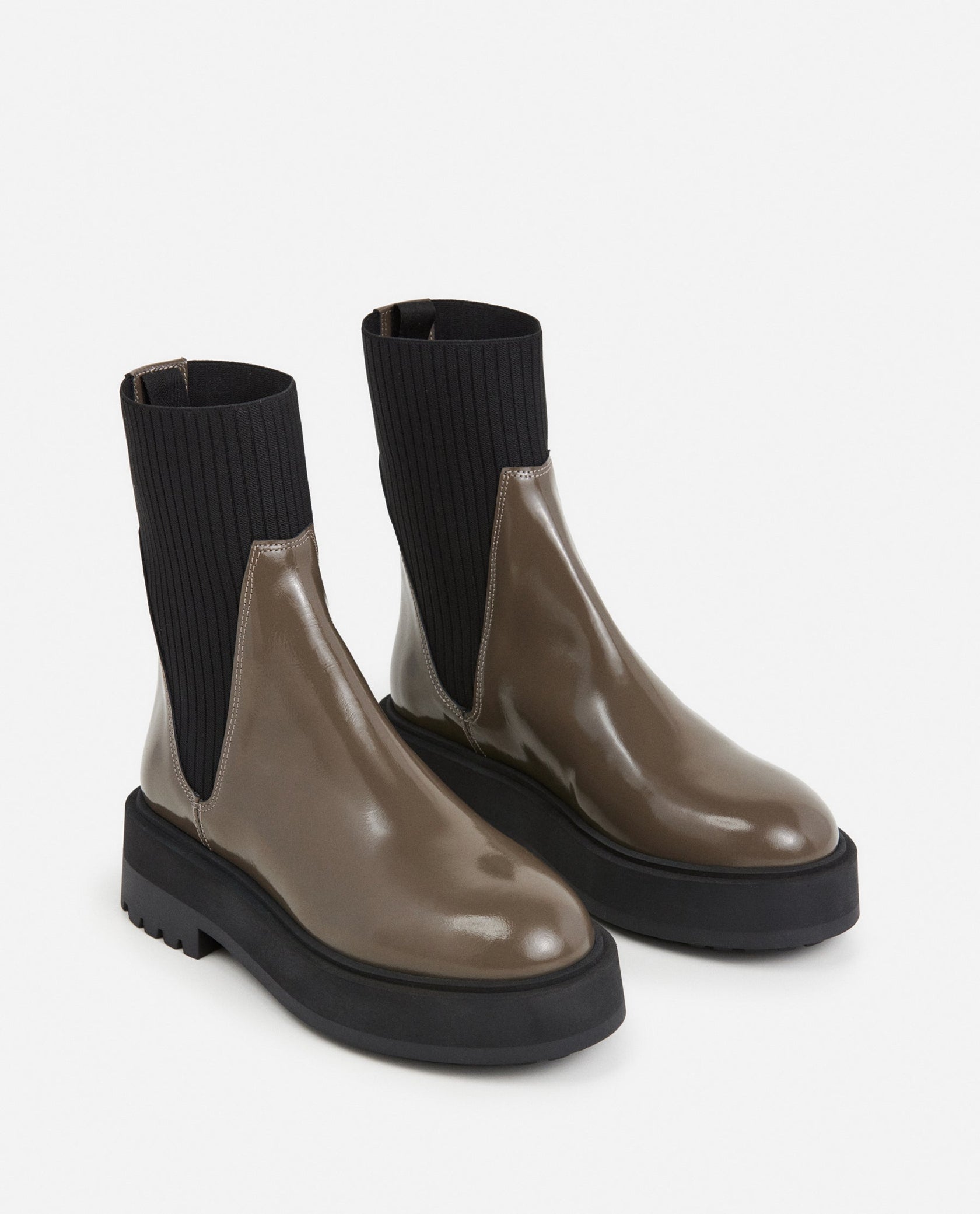 Aurora Leather Khaki Boot – Flattered