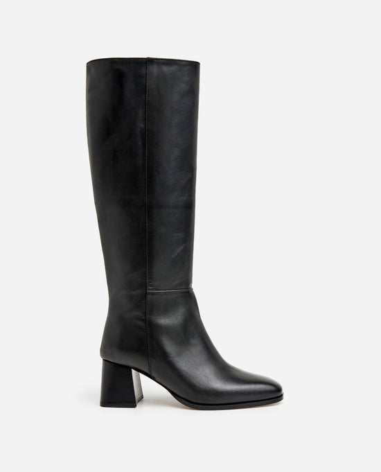 Colette Leather Black Boot – Flattered