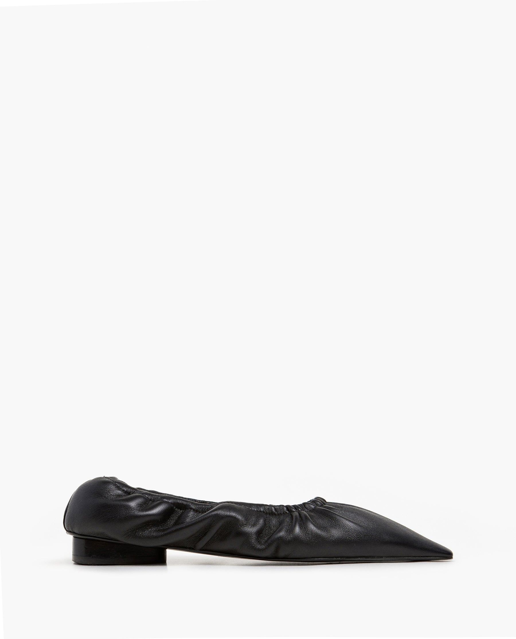 Isa Leather Black Ballet Flat – Flattered
