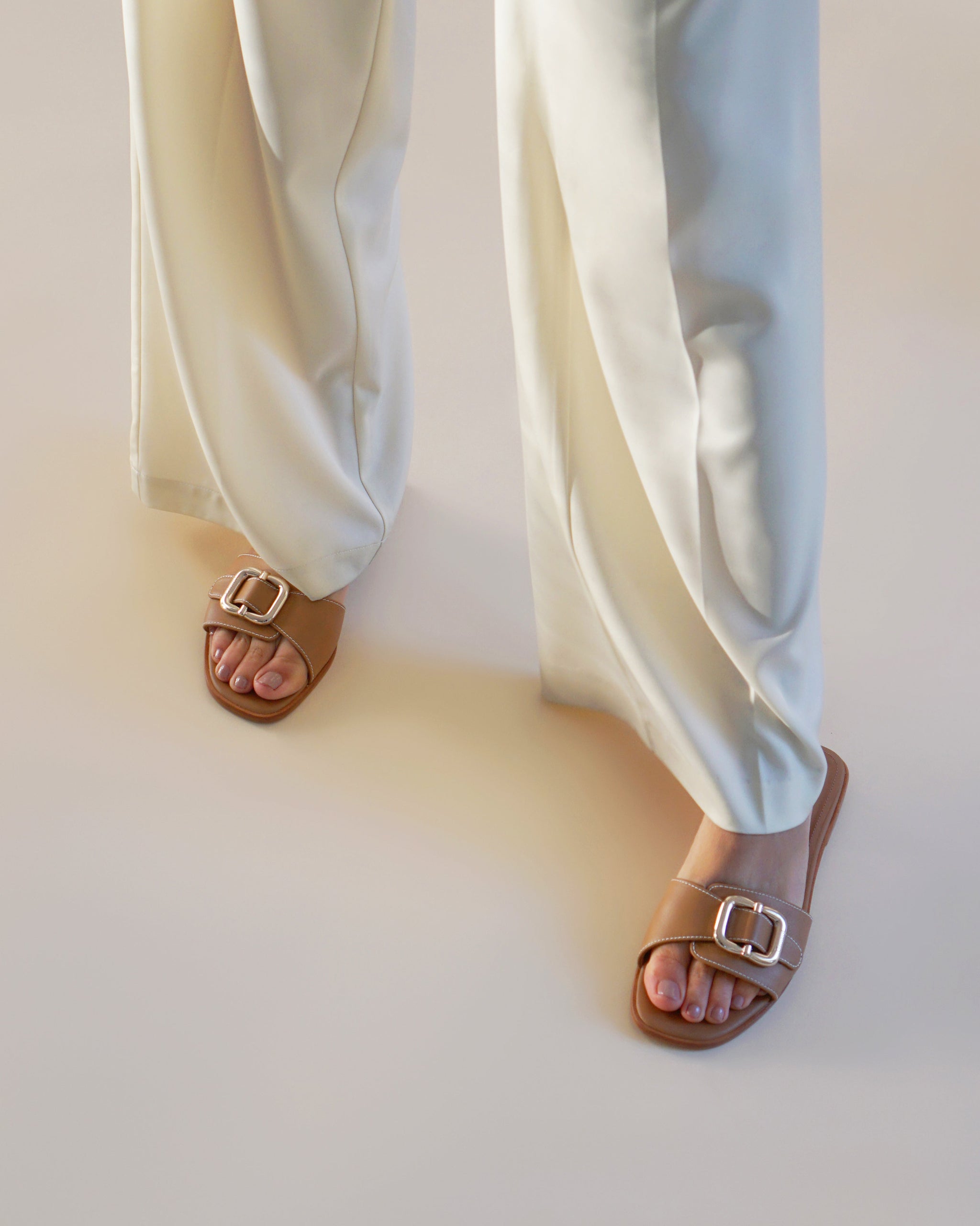 Mimi Leather Cognac Sandal – Flattered