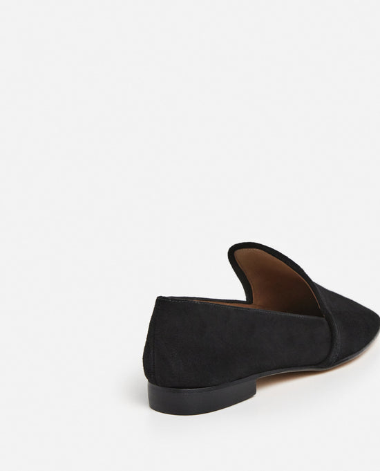 Omega Suede Black Loafer – Flattered